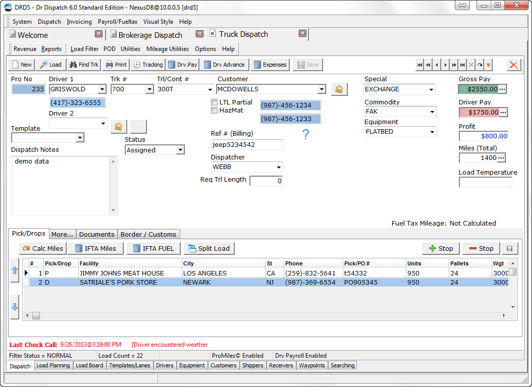 Truck Management Software - Dr Dispatch